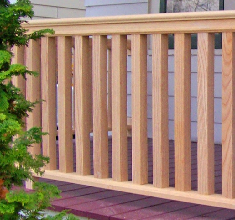 Square Porch Balusters Traditional Wood Spindles For Cedar Railings
