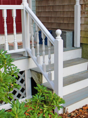 Deck Railing Post, Cedar Newel Post for Exterior Porch Railings.