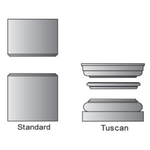 Column Wraps, Exterior PVC Non-tapered Porch Column Wraps