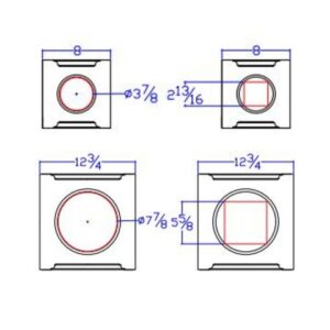 Recessed Panel Newel Post for Exterior Low Maintenance Porch Railing
